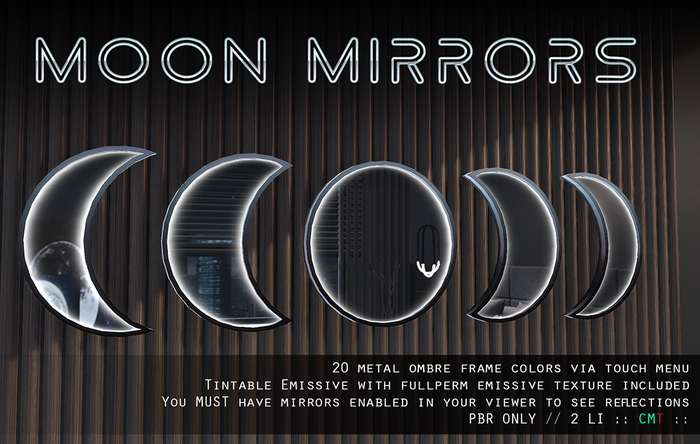 Second Life Marketplace - [RoS] Moon Mirrors